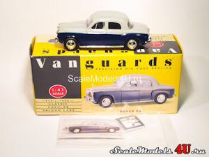 Масштабная модель автомобиля Rover P4 80 Blue-Gray (1959) фирмы Vanguards.